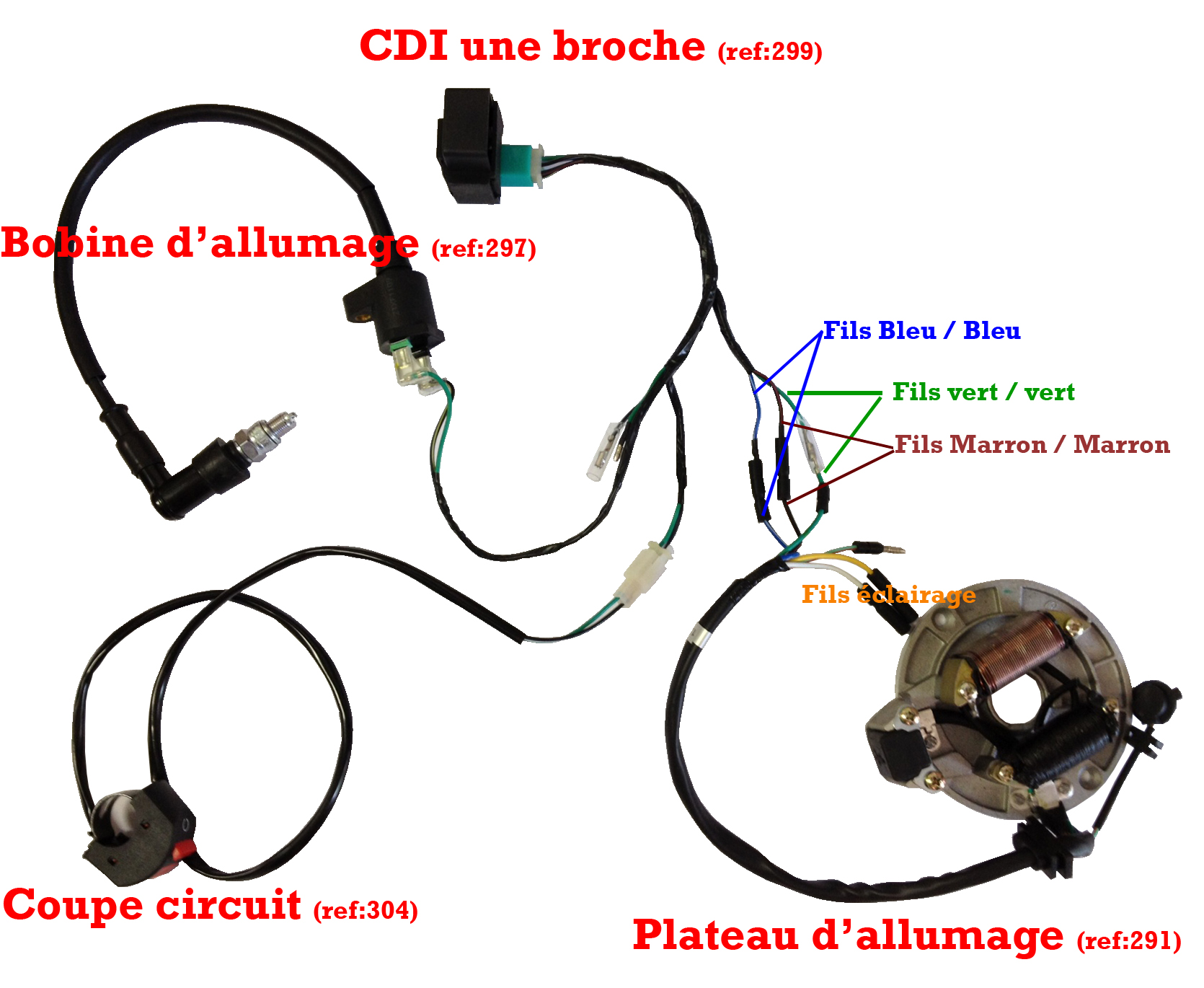 CDI une broche (Standard) pour Dirt Bike, Pit Bike